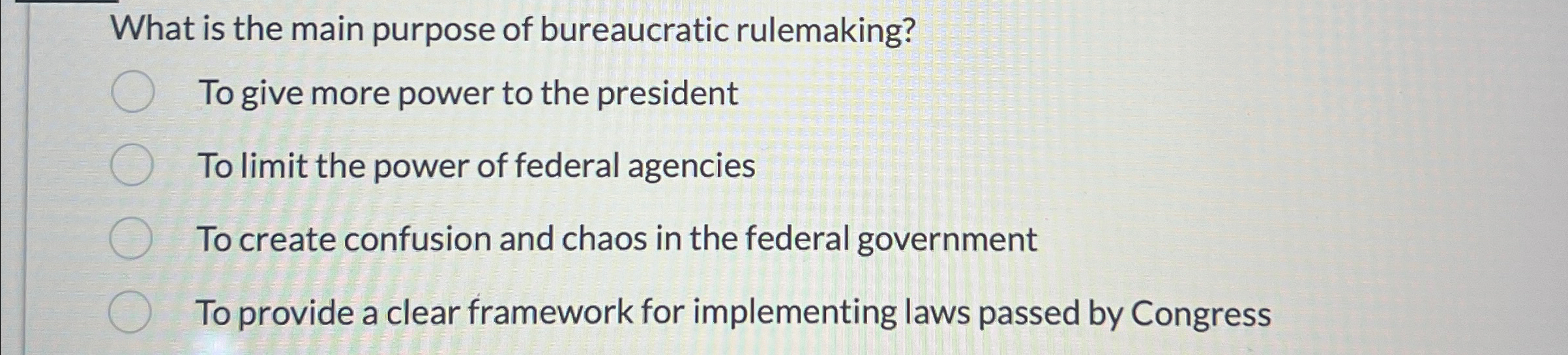 Solved What is the main purpose of bureaucratic | Chegg.com