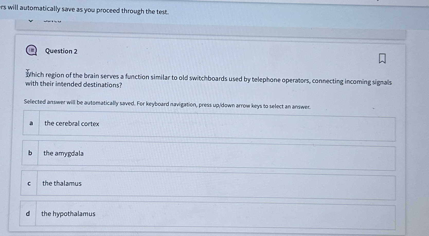 Solved rs will automatically save as you proceed through the | Chegg.com