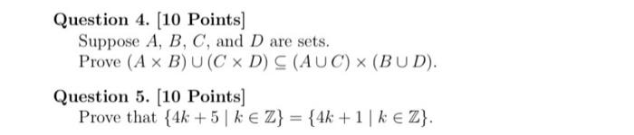 Solved Question 4. [10 Points] Suppose A,B,C, and D are | Chegg.com