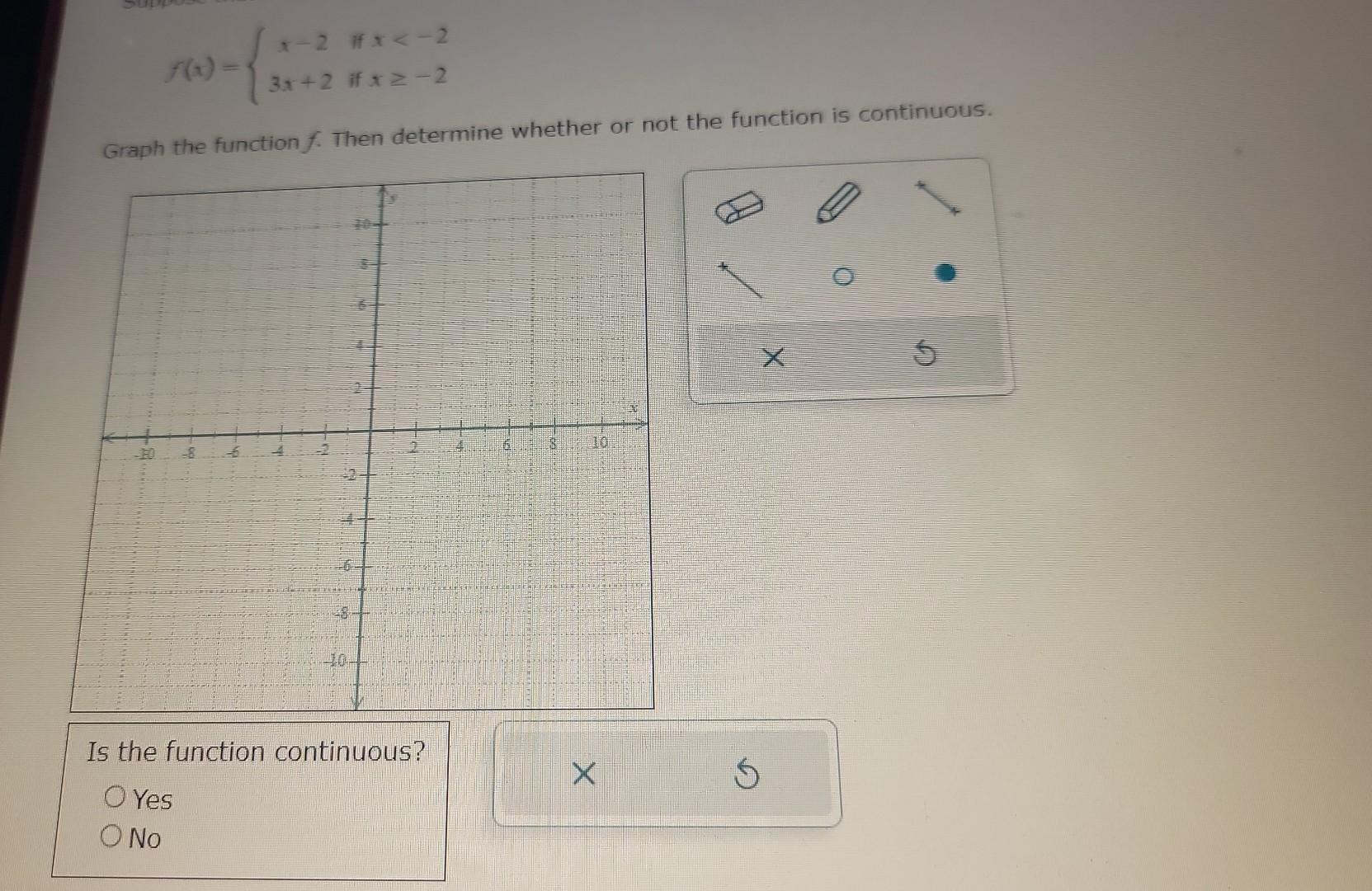 Solved f(x)={x−23x+2 if x