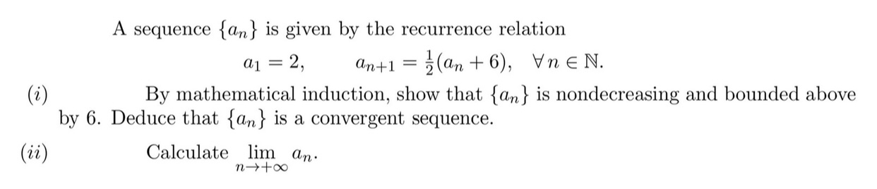 Solved A sequence {an} ﻿is given by the recurrence | Chegg.com