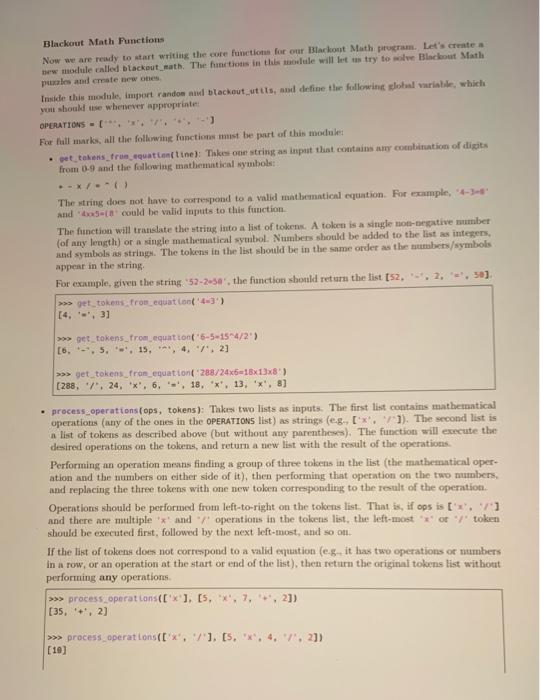 Question 2: Blackout Math (85 points) Blackout Math b | Chegg.com