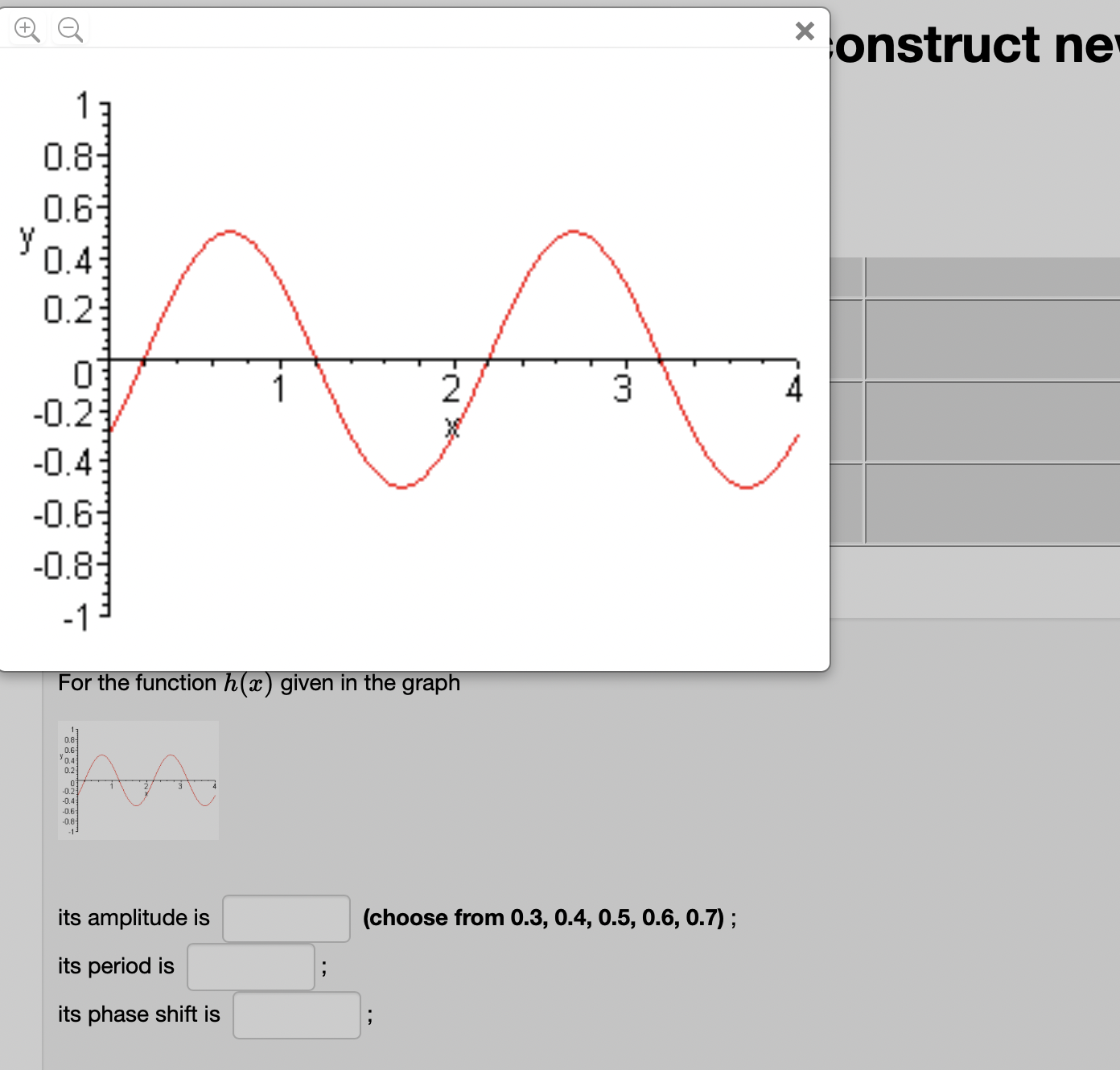 Solved For the function h(x) ﻿given in the graphits | Chegg.com