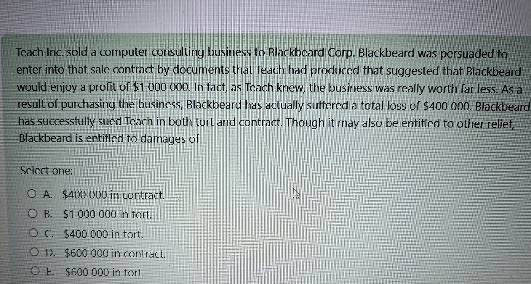 Solved Teach Inc. sold a computer consulting business to | Chegg.com