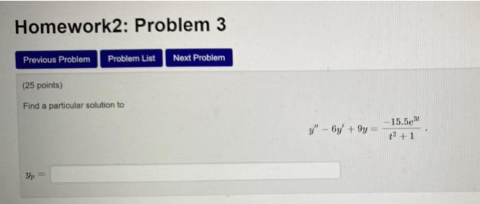 Solved Homework2: Problem 3 Previous Problem Problem List | Chegg.com