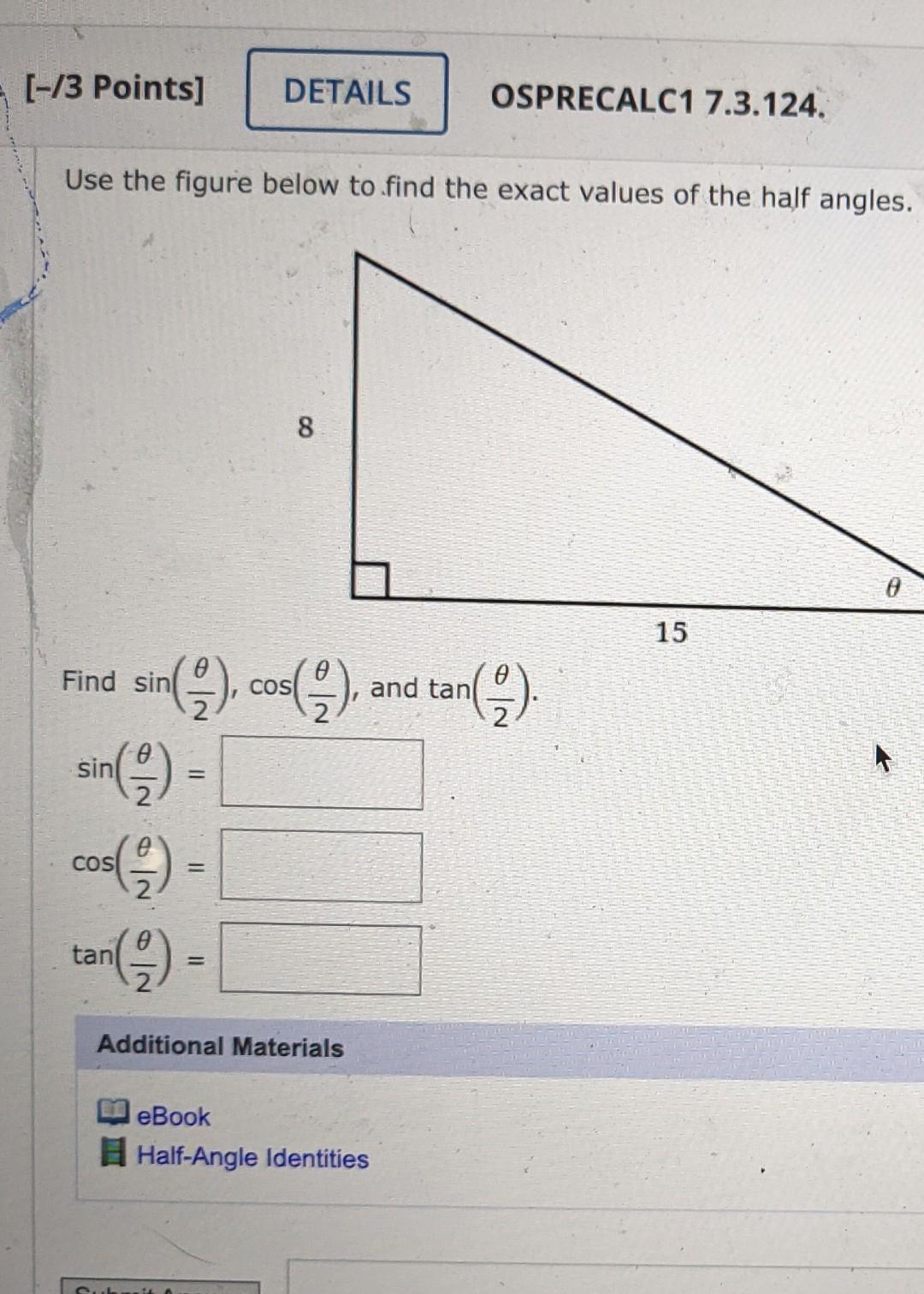 Solved Use the figure below to find the exact values of the | Chegg.com