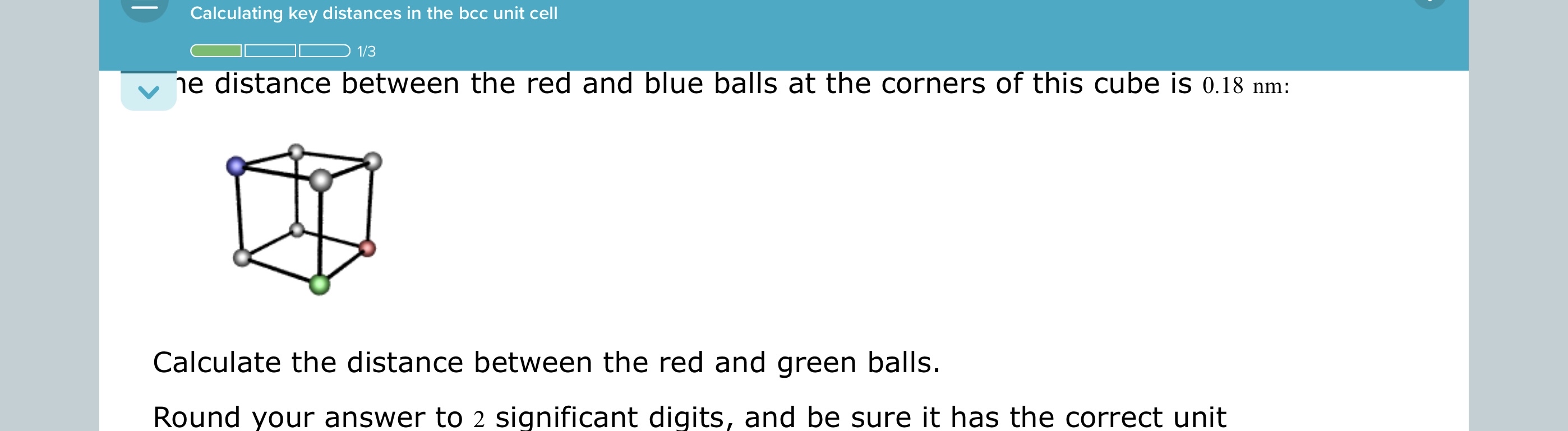 Solved Calculating key distances in the bcc unit cell 13רe | Chegg.com