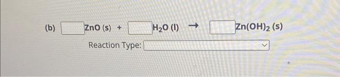 Solved classify each of the following reactions and balance | Chegg.com