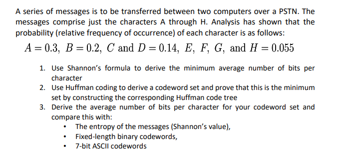 Solved A series of messages is to be transferred between two | Chegg.com