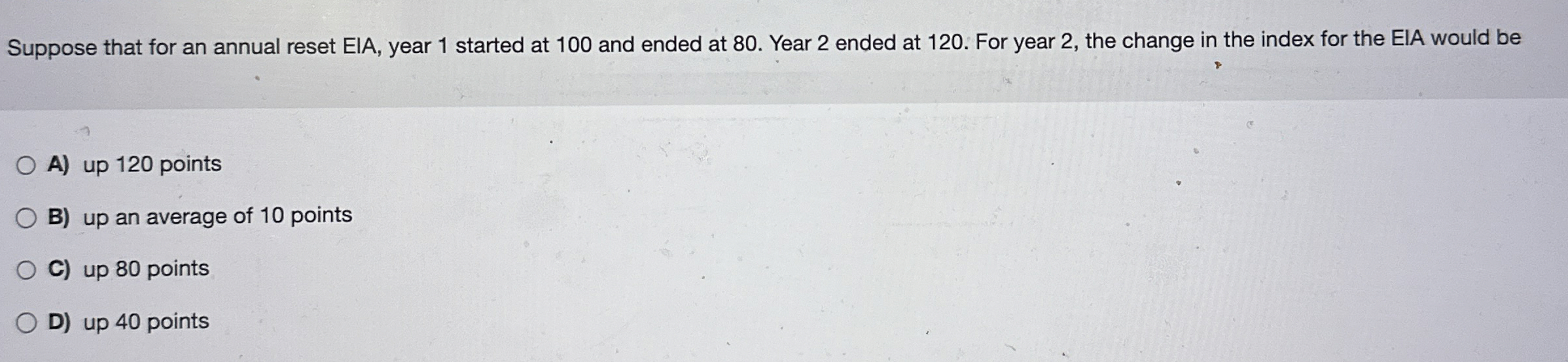 Solved Suppose that for an annual reset EIA, year 1 ﻿started | Chegg.com