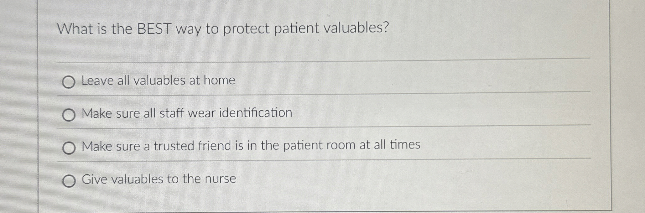 Solved What is the BEST way to protect patient | Chegg.com