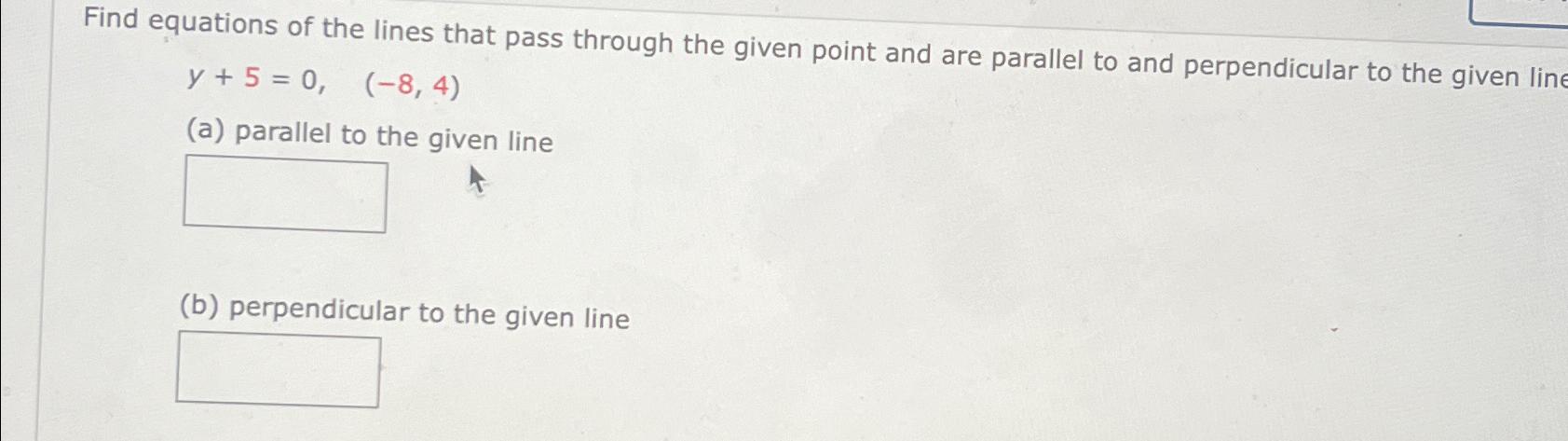 Solved Find equations of the lines that pass through the | Chegg.com