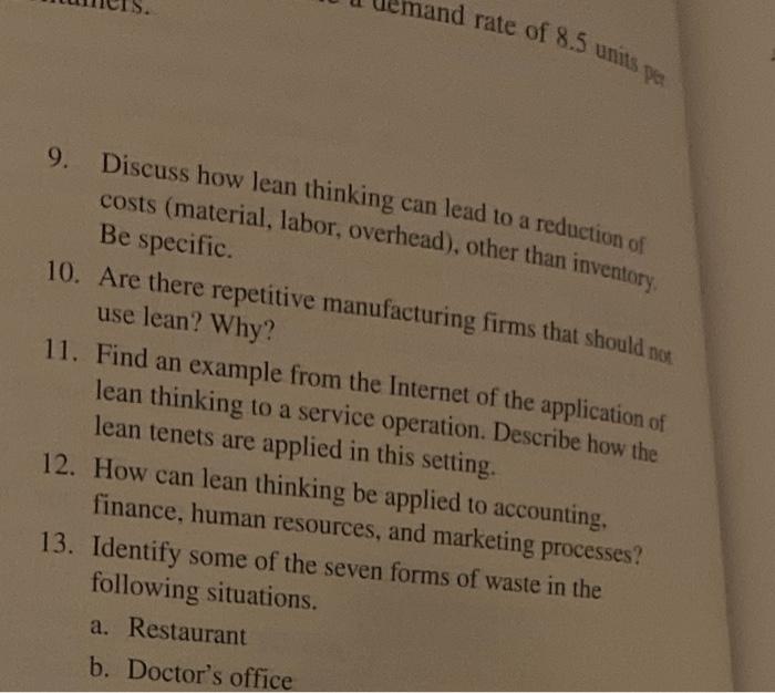 Solved 1. Visit a repetitive manufacturing facility in your | Chegg.com