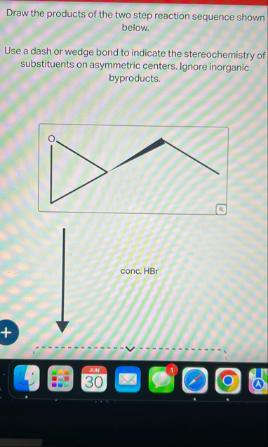 Solved Draw the products of the two step reaction sequence | Chegg.com