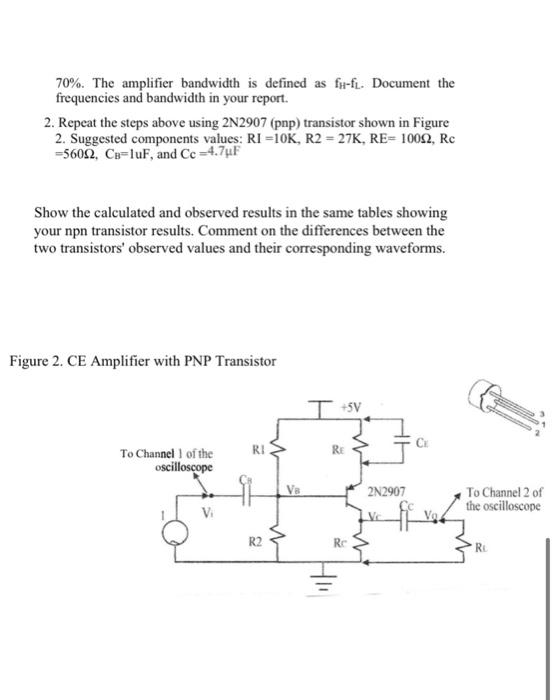 Solved Design of Single-Stage Amplifier Using NPN and PNP | Chegg.com