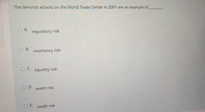 Solved The terrorist attacks on the World Trade Center in | Chegg.com