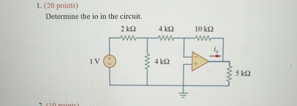 Solved (20 points)Determine the io in the circuit. | Chegg.com Solved (20 points)Determine the io in the circuit. | Chegg.com