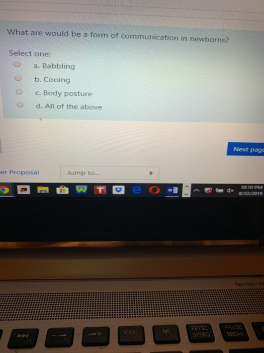 Solved What are would be a form of communication in | Chegg.com