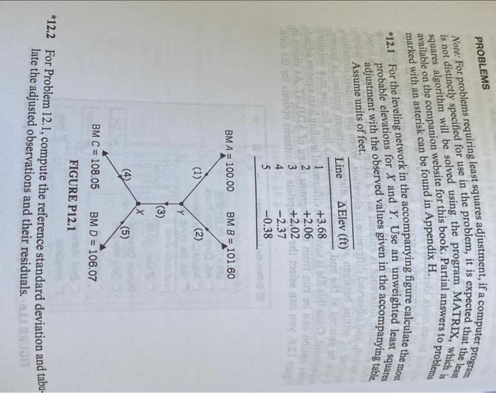 Solved PROBLEMS Note: For problems requiring least squares | Chegg.com
