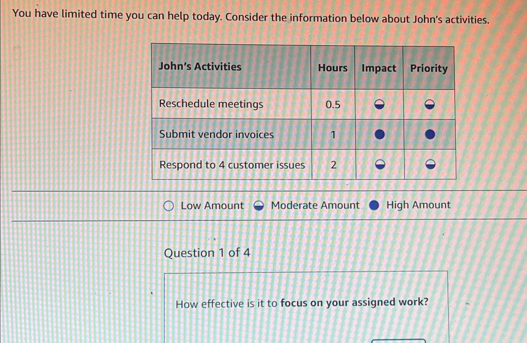 Solved You have limited time you can help today. Consider | Chegg.com