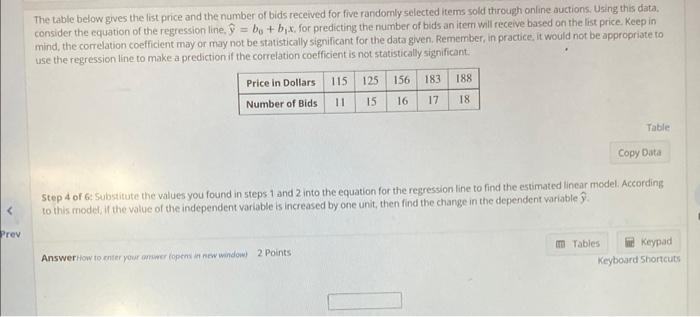 Solved The table below gives the list price and the number | Chegg.com