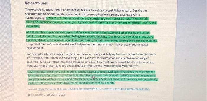Solved Study the following newspaper article and answer the | Chegg.com