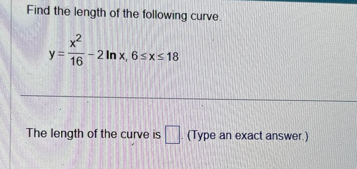 Solved Find the length of the following | Chegg.com