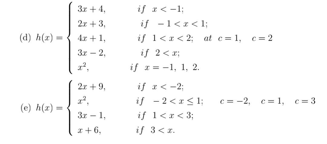 Solved 3. Find f′(c) (if it exist) from the first principle | Chegg.com