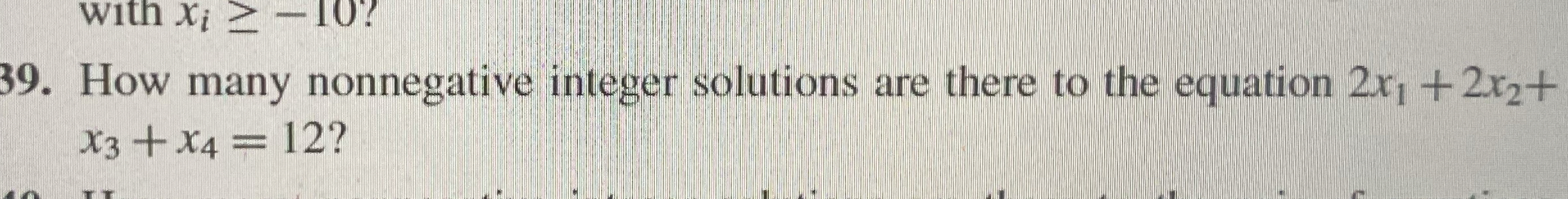 Solved How many nonnegative integer solutions are there to | Chegg.com