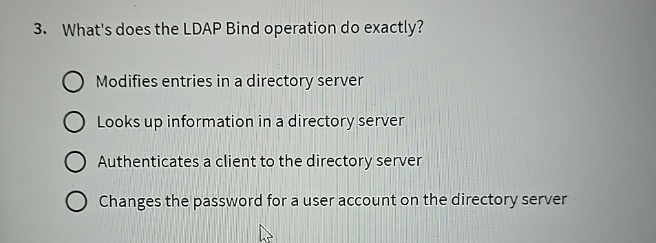 Solved What S Does The Ldap Bind Operation Do
