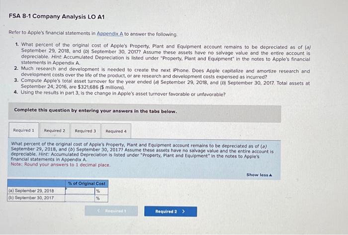 Solved Refer to Apple's financial statements in Appendix A | Chegg.com