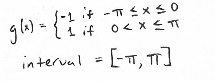 Solved calculate the fourier series of the following | Chegg.com