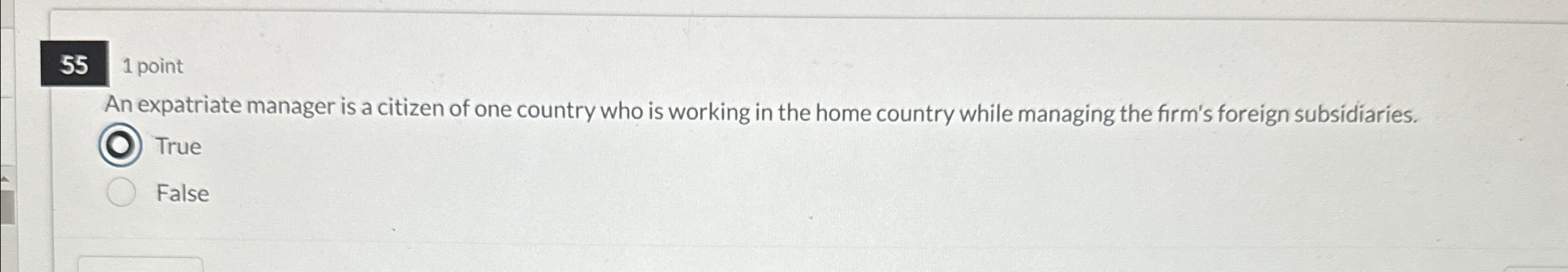 Solved 551 ﻿pointAn expatriate manager is a citizen of one | Chegg.com