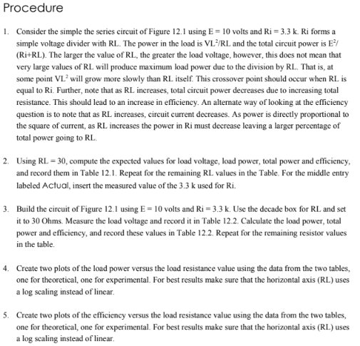 Solved Maximum Power Transfer Objective The objective of | Chegg.com