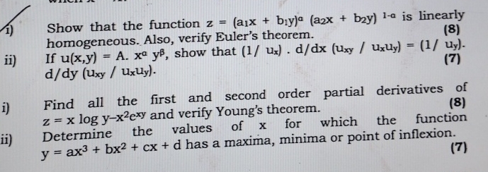 Solved Show that the function z=(a1x+b1y)a(a2x+b2y)1-a ﻿is | Chegg.com