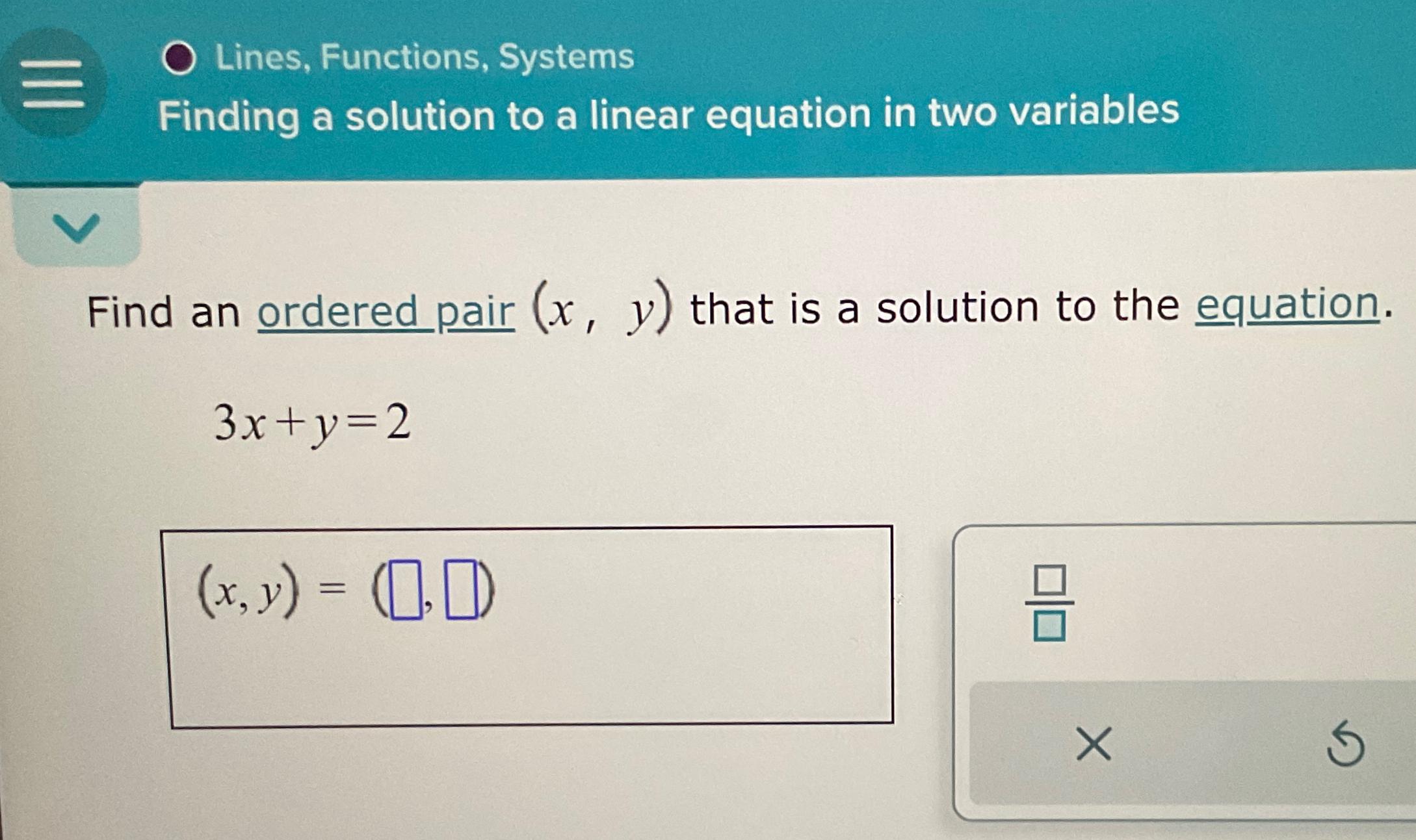 Solved Lines Functions Systemsfinding A Solution To A