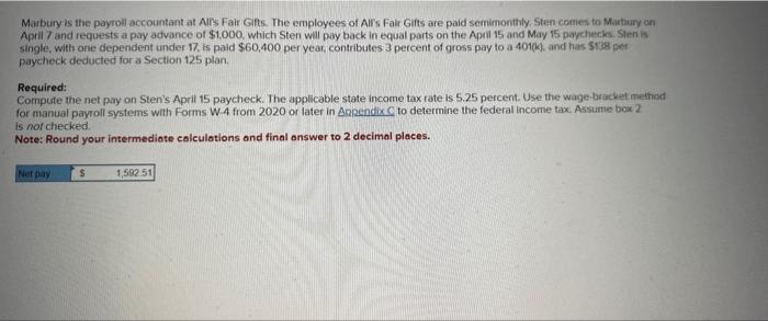Solved wage bracket method for manual payroll systems with | Chegg.com