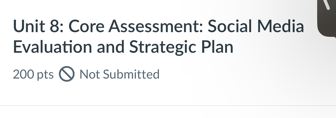 Solved Unit 8: Core Assessment: Social Media Evaluation and | Chegg.com