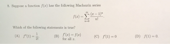 Solved 8. Suppose a function f(x) has the following | Chegg.com