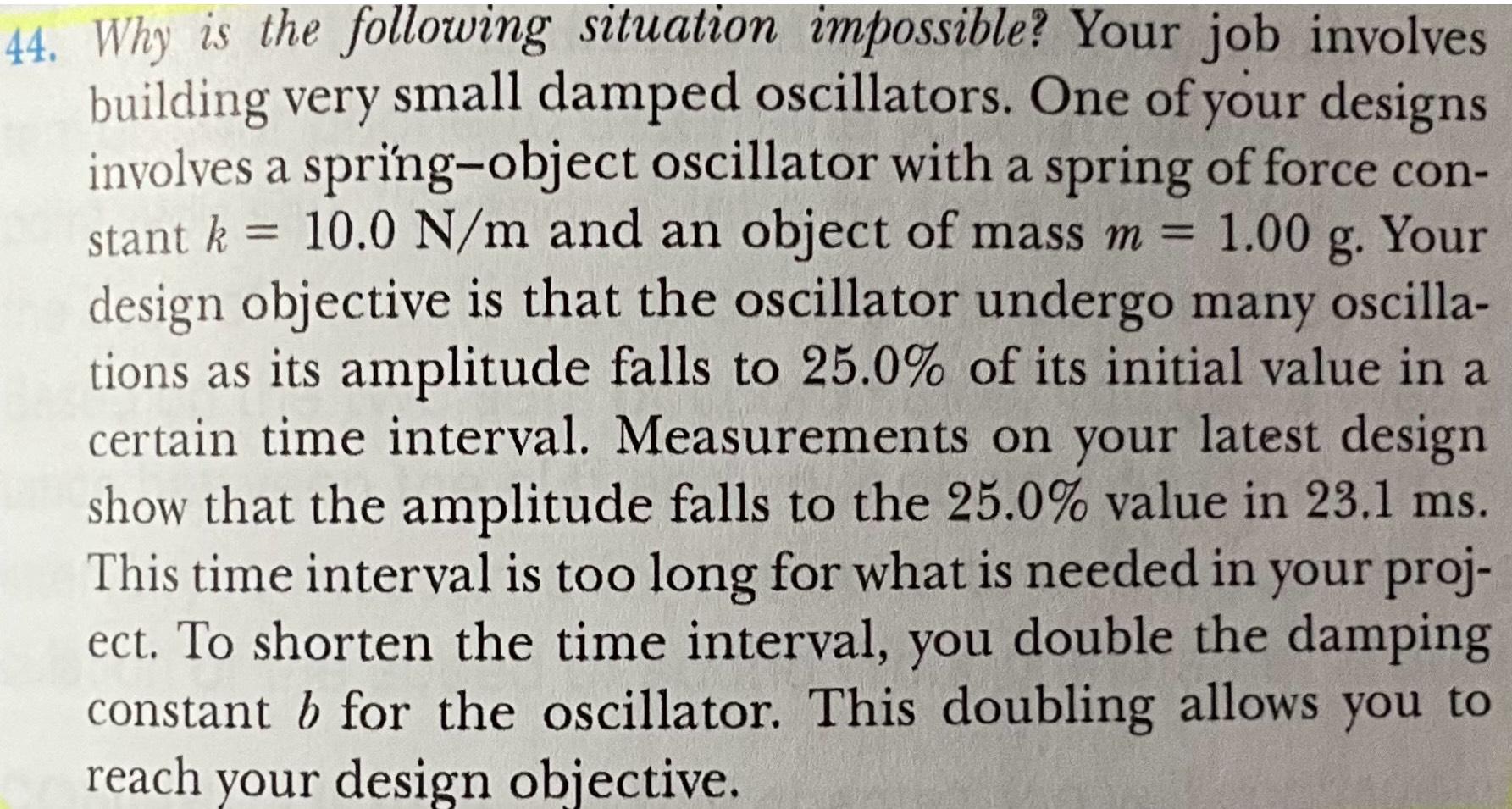 Solved Why is the following situation impossible? Your job | Chegg.com