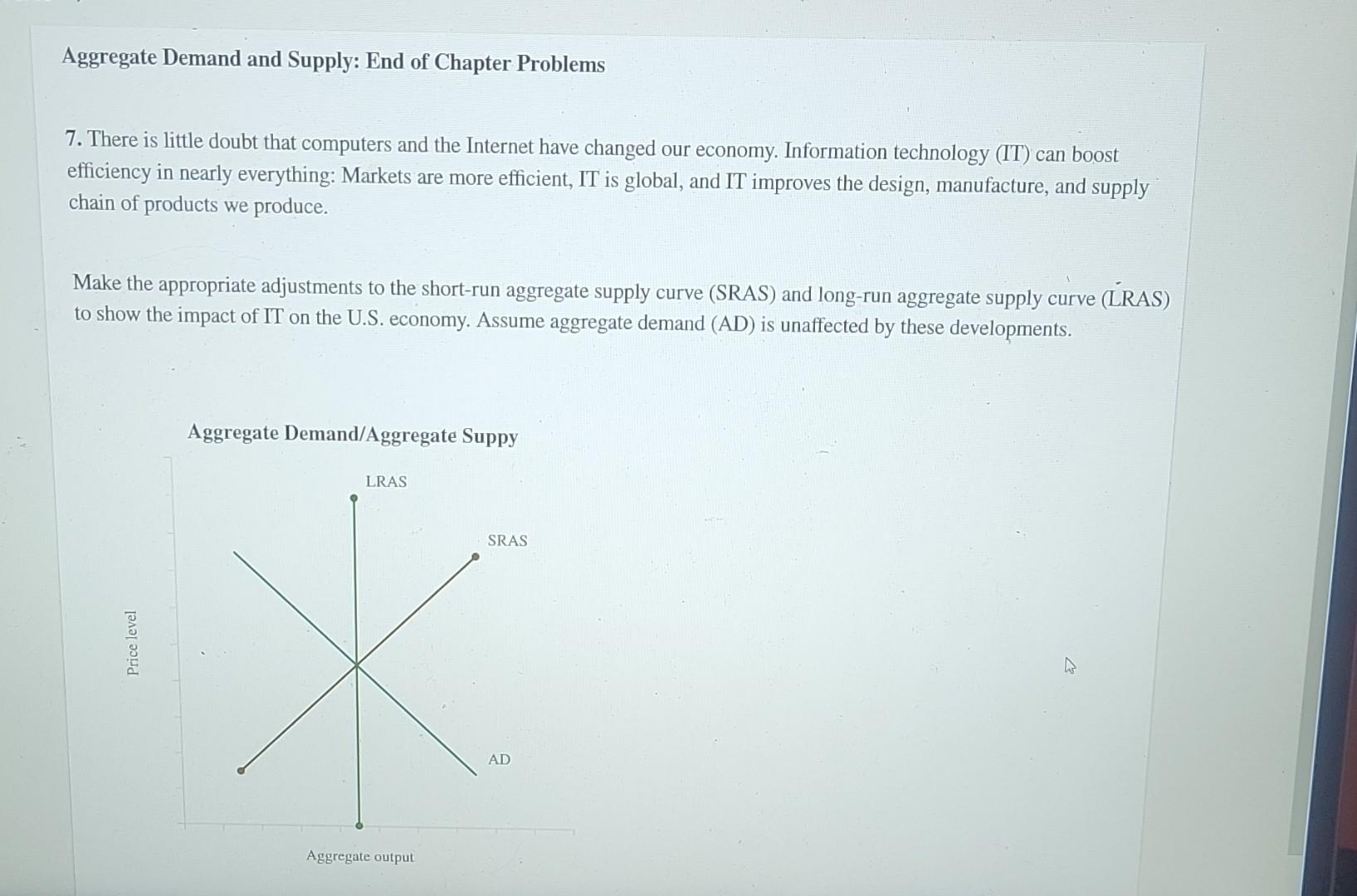Solved Aggregate Demand and Supply: End of Chapter Problems | Chegg.com