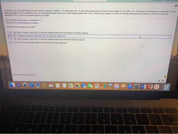 Solved an elevator has a placard starting the maximum | Chegg.com