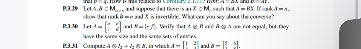 Solved P.3.29 ﻿Let A,BinMm×n ﻿and suppose that there is an | Chegg.com
