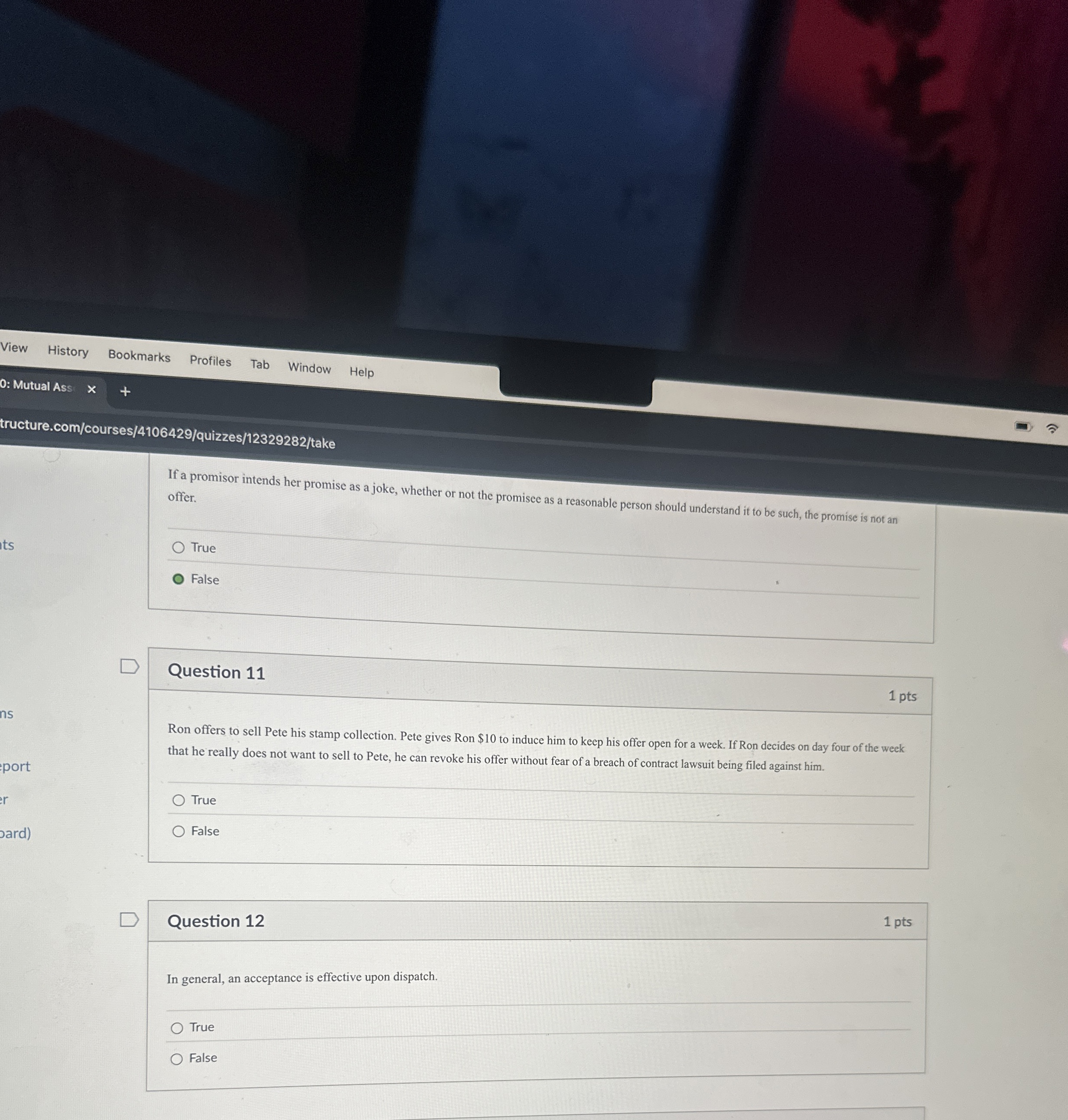 Solved If a promisor intends her promise as a joke, whether | Chegg.com