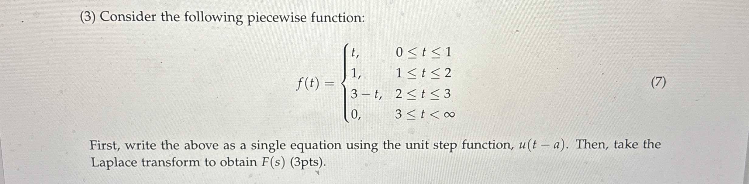 Solved by an EXPERT Consider the following piecewise | Chegg.com