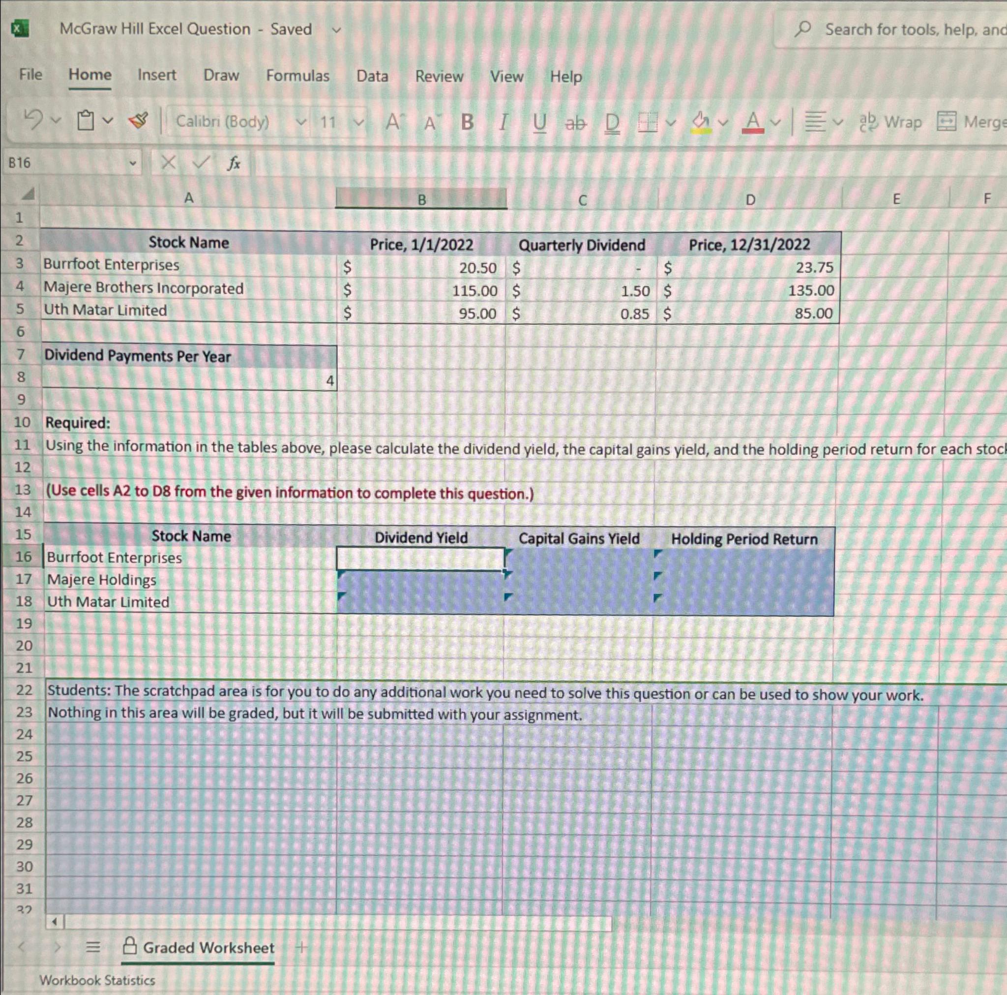 Solved Answees must be written as an excel equation. | Chegg.com