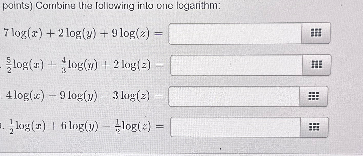 Solved Combine the following into one | Chegg.com