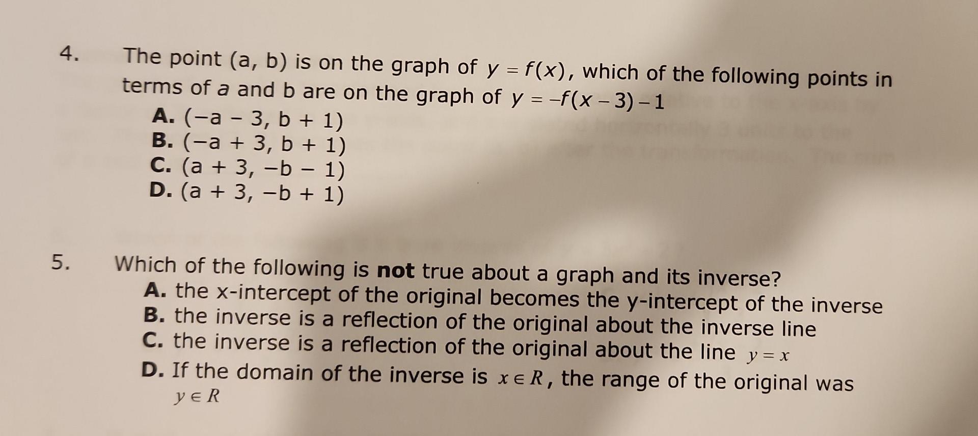 Solved 3. If the graph of y=f(x) is stretched vertically | Chegg.com