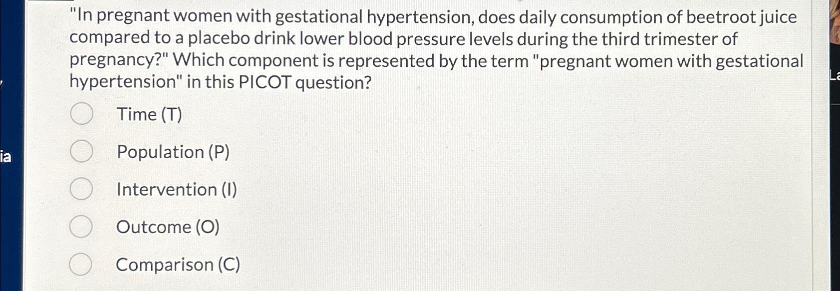 Solved "In pregnant women with gestational hypertension, | Chegg.com