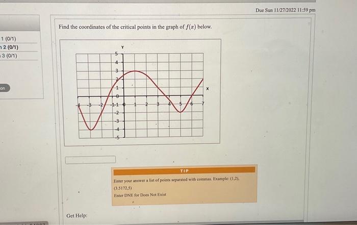 Solved Find the coordinates of the critical points in the | Chegg.com